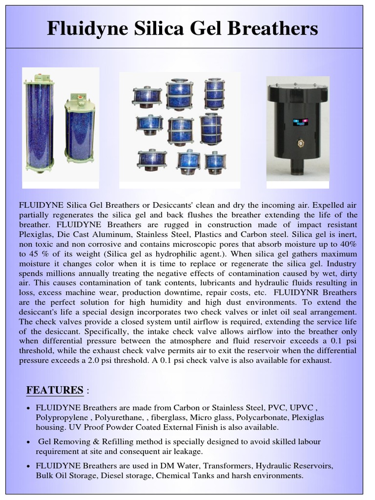 Silicagel Absorbers Silica Gel Breathers | PDF