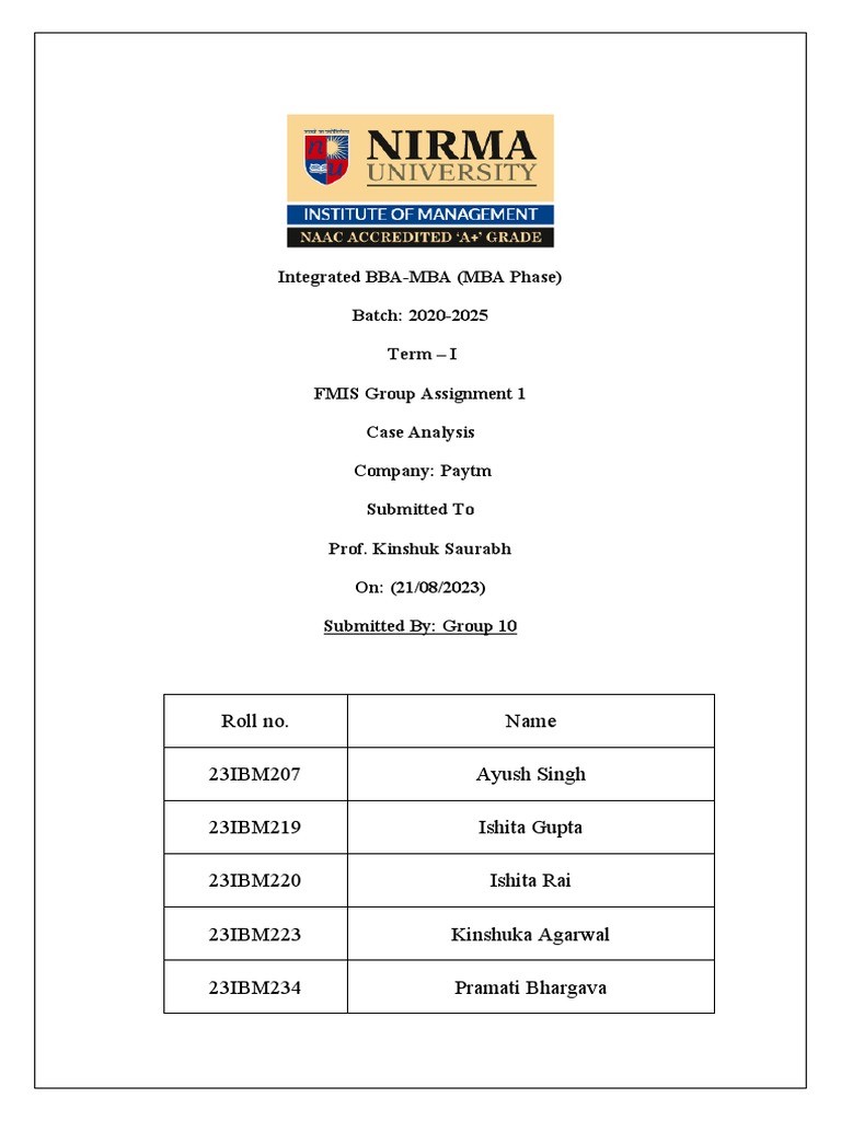 Fmis Ga 1 | PDF | Finance & Money Management
