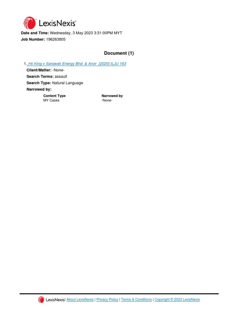Hii King v Sarawak Energy Bhd Case Summary | PDF