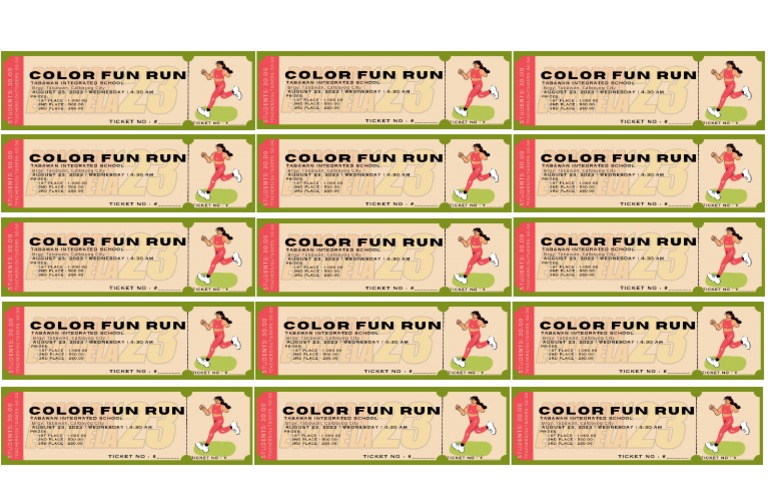 Color Fun Run Ticket | PDF