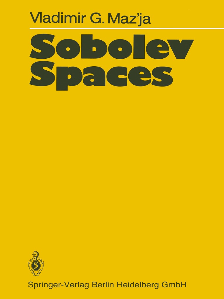 Sobolev Spaces - Vladmir M | PDF | Integral | Calculus