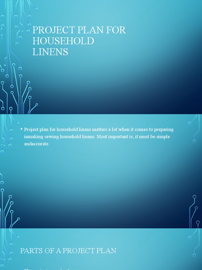 Household Linens Project Plan Guide | PDF