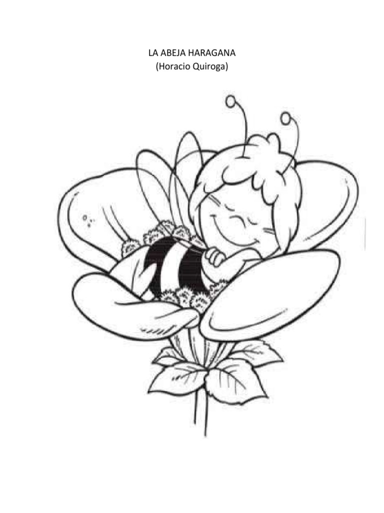 Actividades y dibujos de la abeja haragana | PDF
