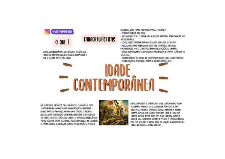 Mapa Mental Idade Contemporânea | PDF