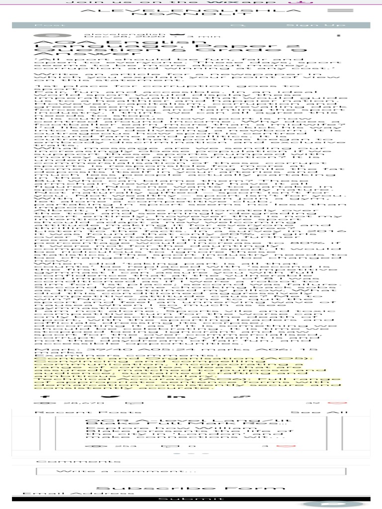 AQA English Language, Paper 2 Question 5 Grade 9 | PDF