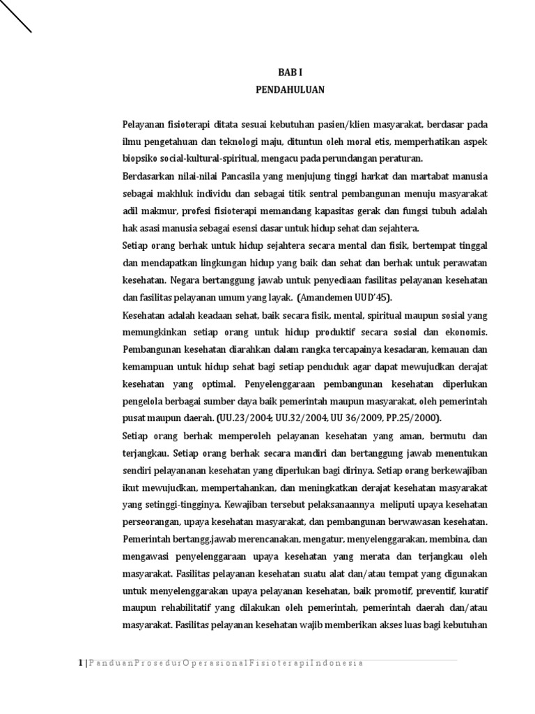 Panduan Fisioterapi Indonesia | PDF