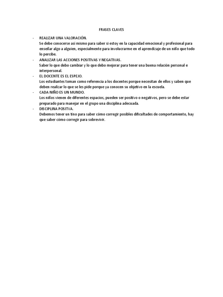 Frases Claves | PDF