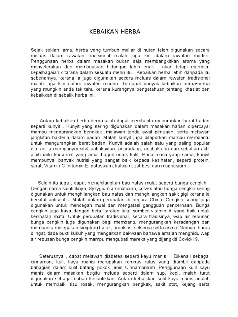 Kebaikan Herba | PDF