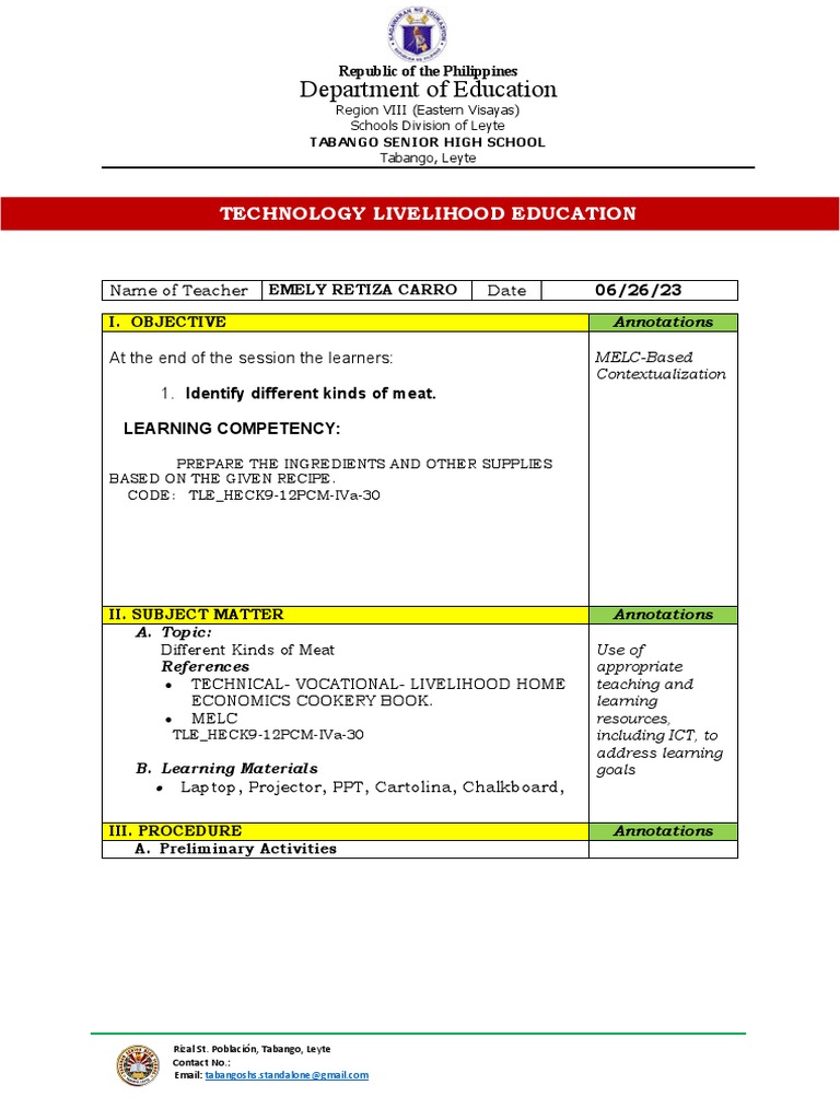 Final DEMO TEACHING. | PDF | Meat | Beef