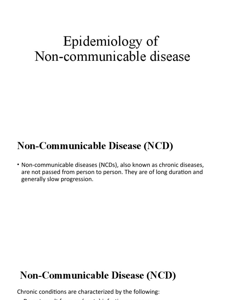 Understanding Non-Communicable Diseases | PDF