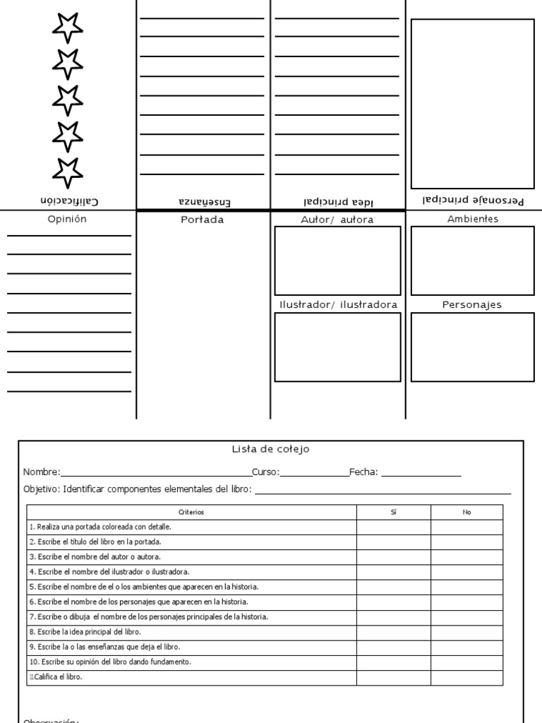 Guía para Analizar Elementos de un Libro | PDF | Ficción general