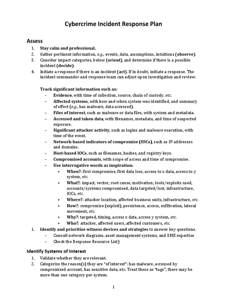 5-Cybercrime Incident Response KEY AREA-LAW ENFORCEMENT | PDF ...