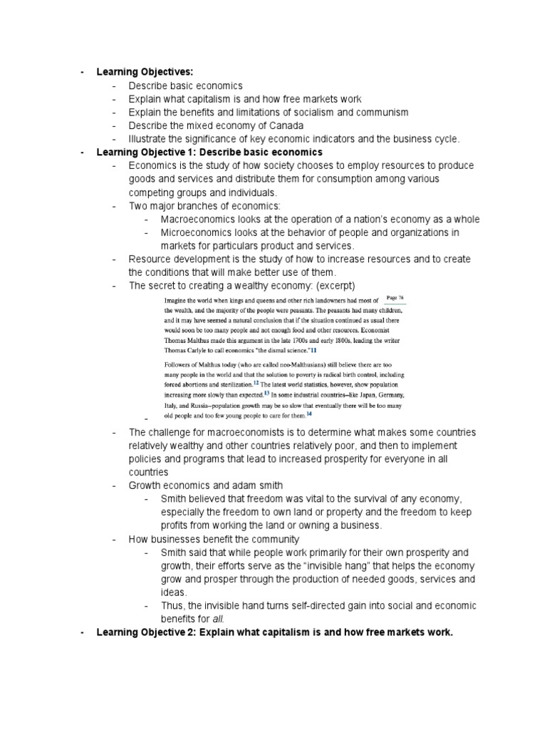 7.) Chapter 2 (How Economic Issues Affect Business) | PDF | Economic ...