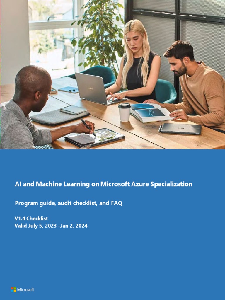 V1.4 AI and ML On Microsoft Azure Specialization Checklist, Program ...