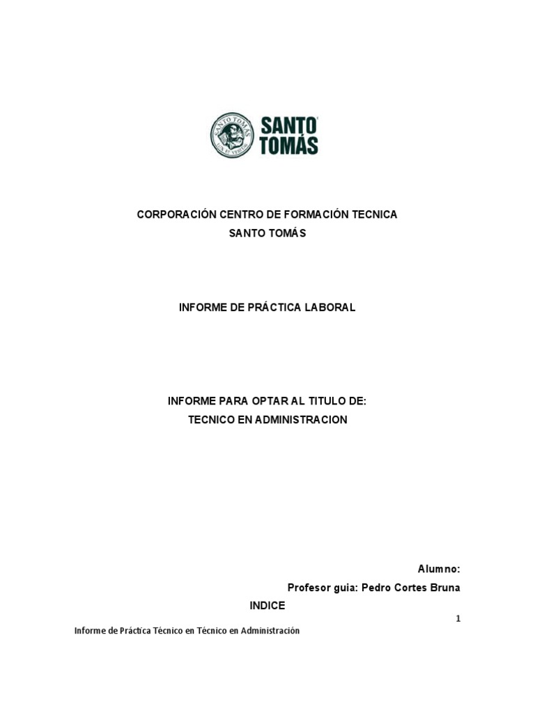 Ejemplo de Formato de Informe de Practica Laboral | PDF | Gestión de recursos humanos | Business