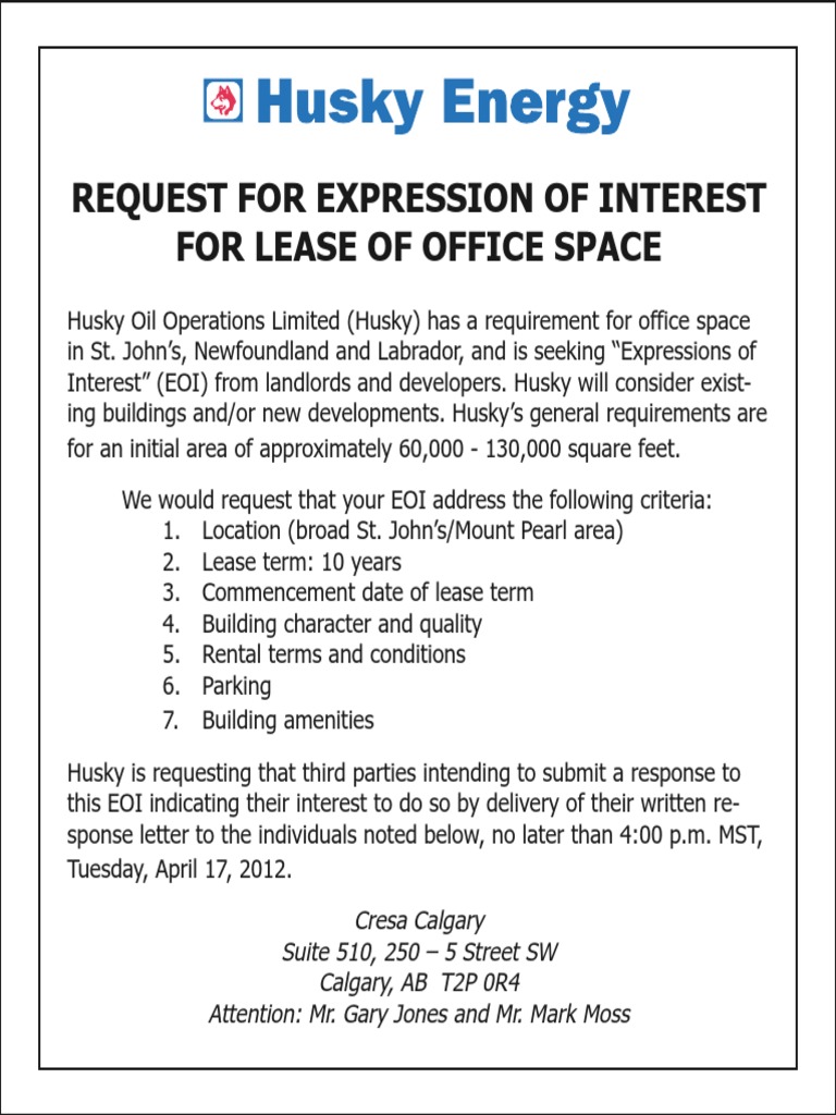 Lease-of-Office-Space-EOI | PDF