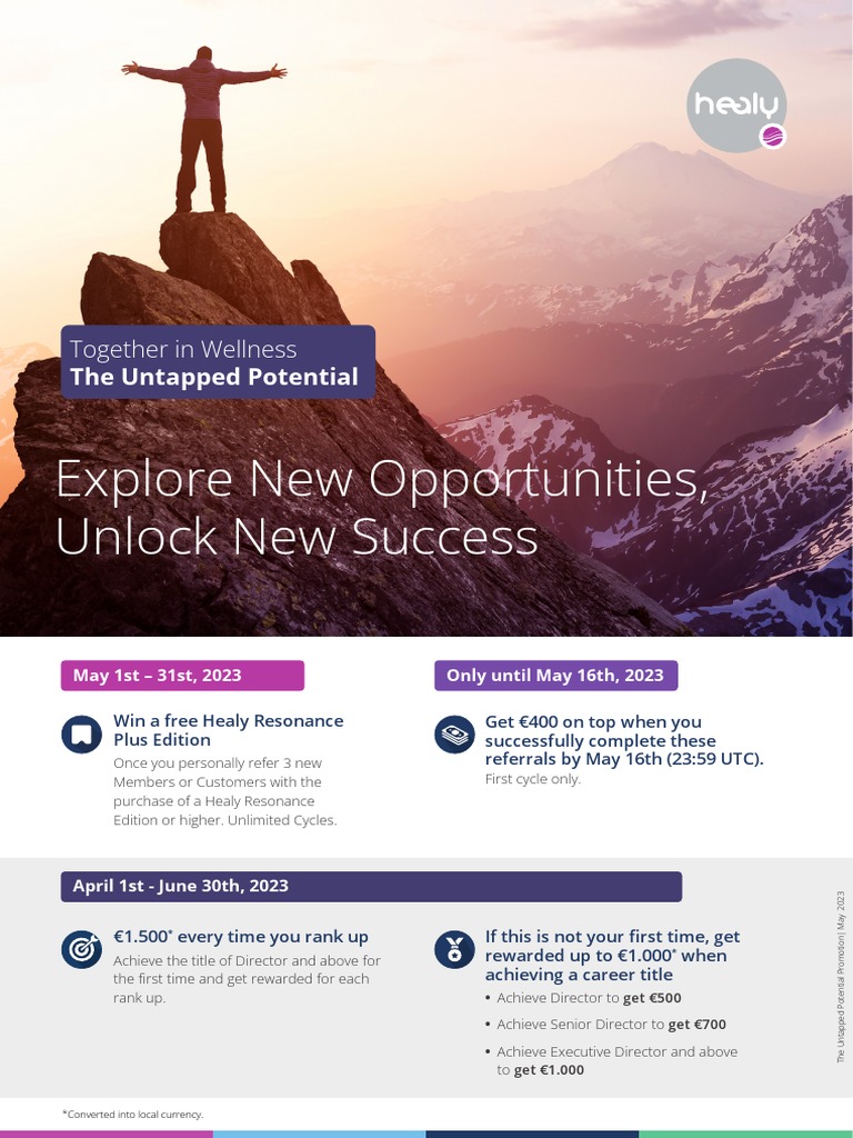 Healy World Flyer Promotion Untapped Potential en EU | PDF | Privacy ...