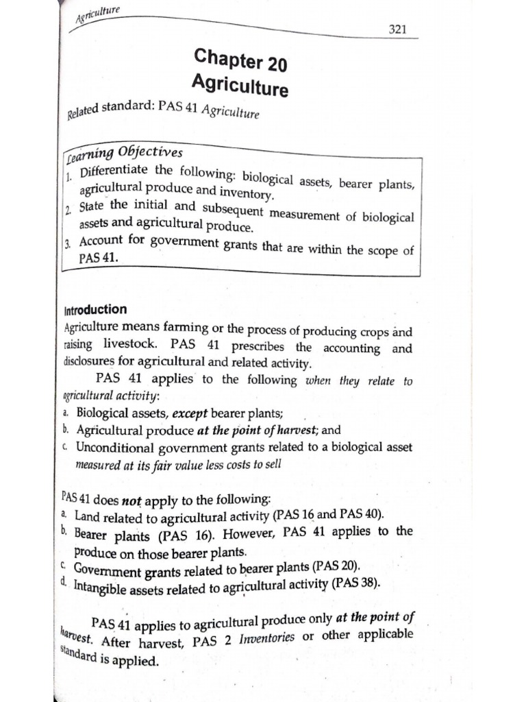 Agriculture - Pas 41 | PDF