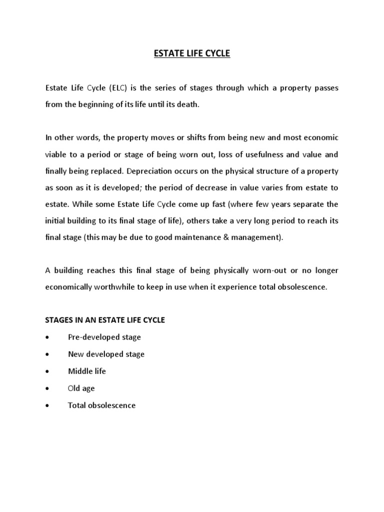 Stages of the Estate Life Cycle | PDF | Business | Art