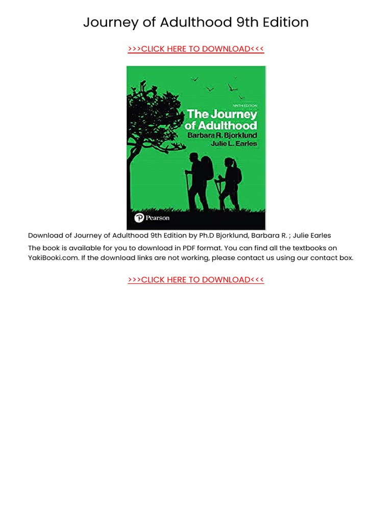 of Journey of Adulthood 9th Edition PDF | PDF