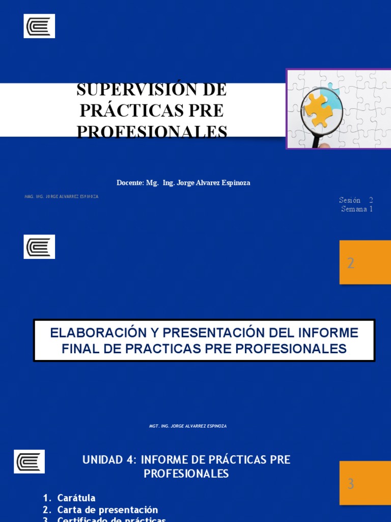 Elaboración y Presentación Del Informe Final de Prácticas | PDF