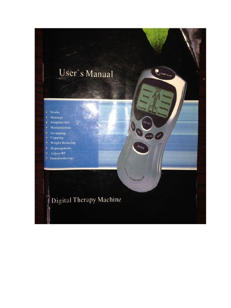 Manual Book of Digital Therapy Machine | PDF