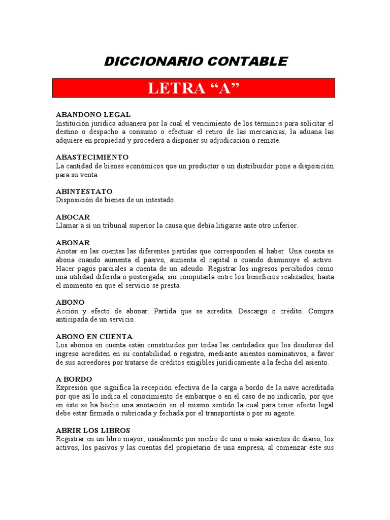 Diccionario Contable | PDF | Compartir (Finanzas) | Contabilidad