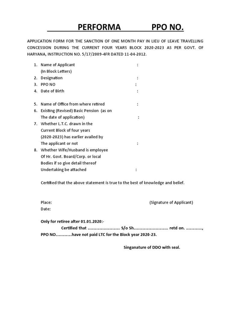 LTC Performa & Undertaking | PDF | Justice | Crime & Violence