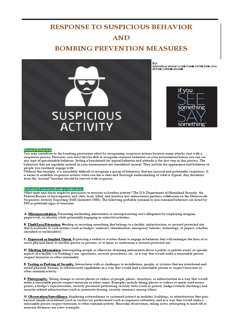 Response To Suspicious Behaviour and BPM | PDF | Computer Security ...