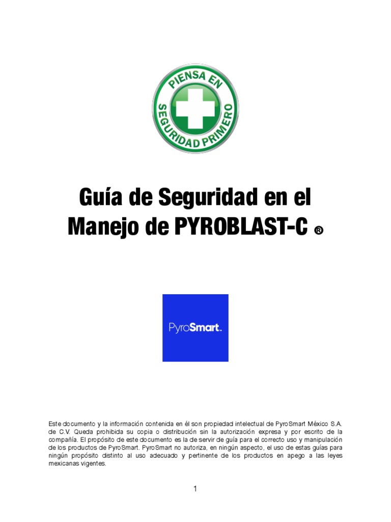 Guía de Seguridad en El Manejo de PYROBLAST-C ® V.6.0 | PDF ...