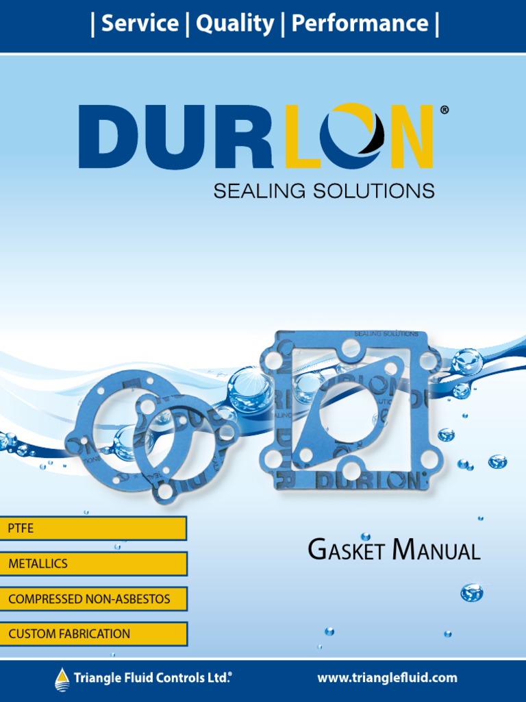 Durlon Gasket Manual | PDF | Mechanical Engineering | Materials