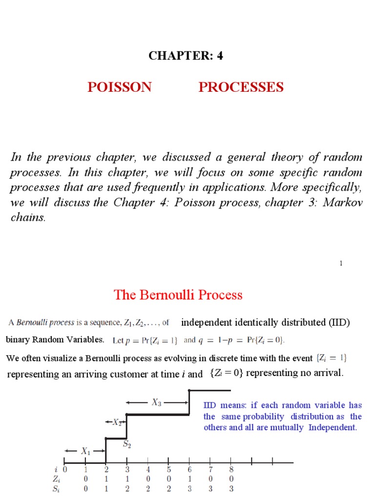 CHAPTER 4 POISION Processes | PDF | Stochastic Process | Probability Distribution