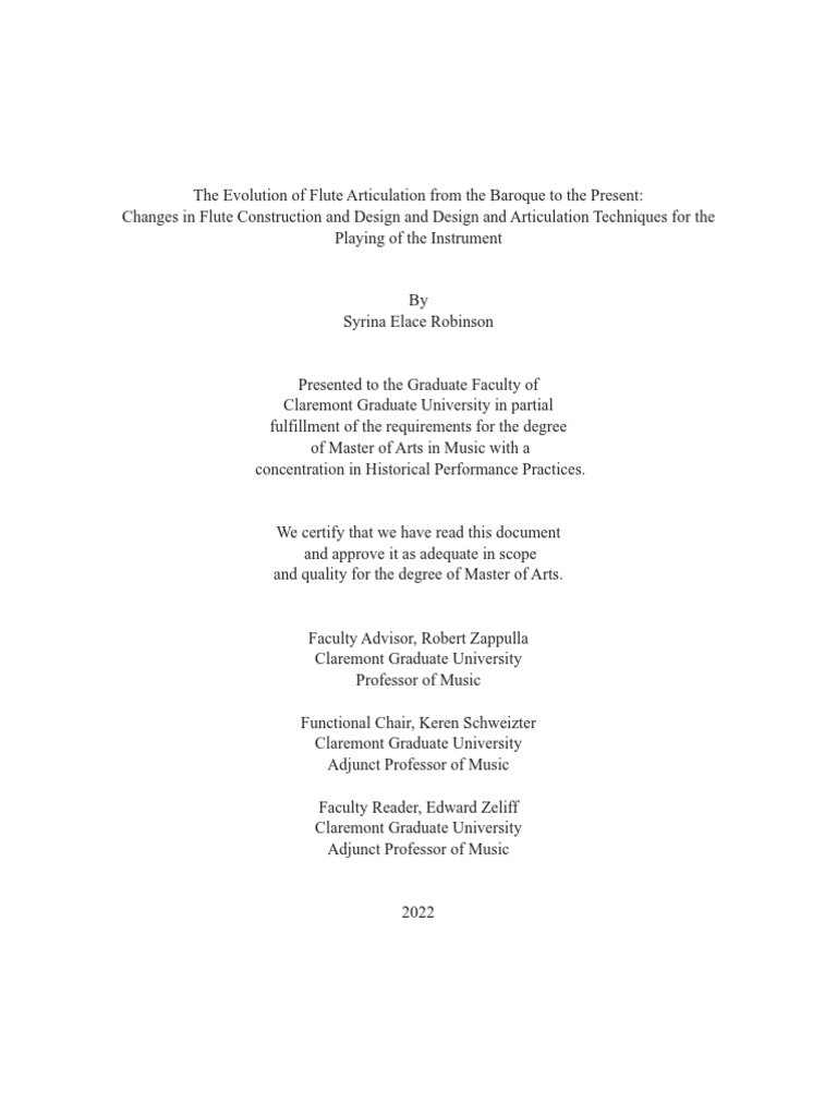 The_Evolution_of_Flute_Articul | PDF | Orchestras | Flute