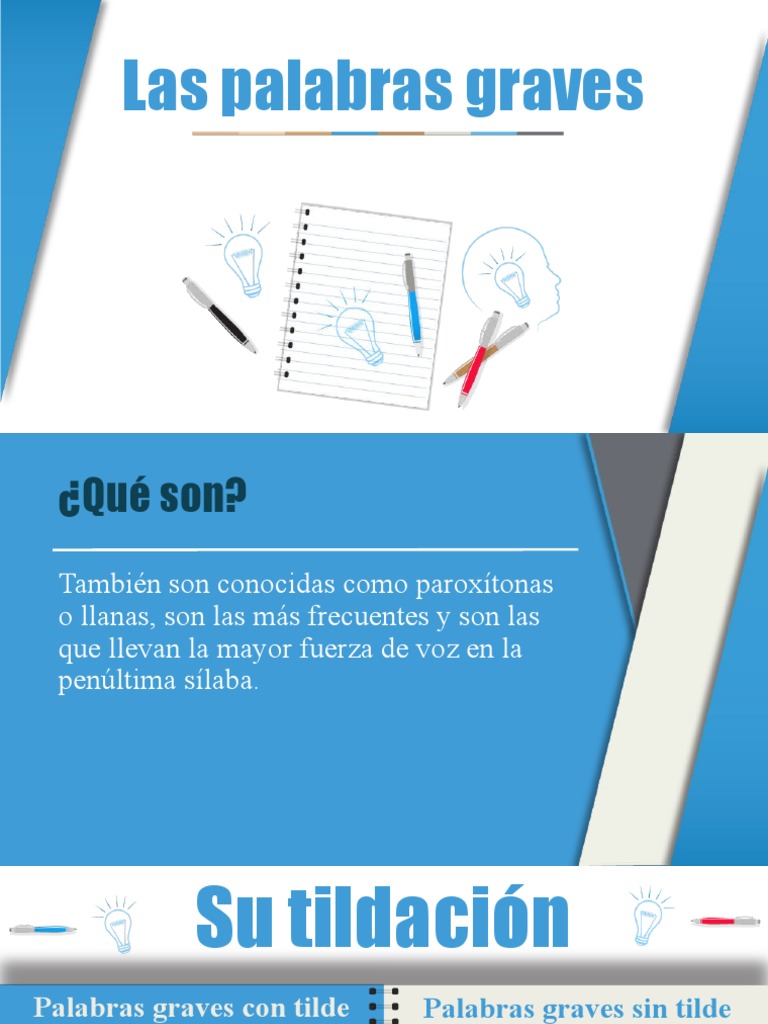 Las Palabras Graves | PDF | Artes del Lenguaje y Comunicación