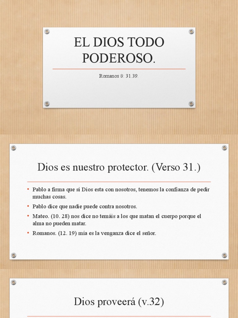El Dios Todo Poderoso | PDF | Cristo (título) | Pablo el apóstol