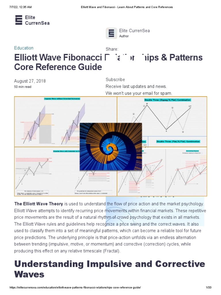 Elliott Wave and Fibonacci - Learn About Patterns and Core References | PDF