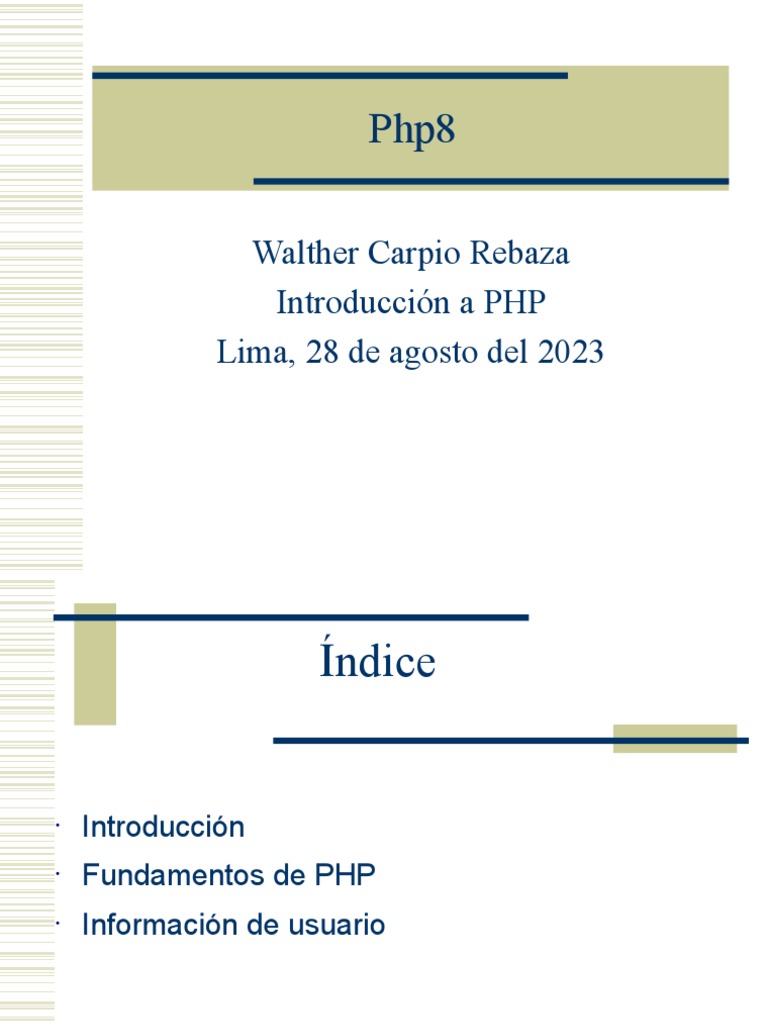 Guía Completa de PHP para Principiantes | PDF | Php | Redes
