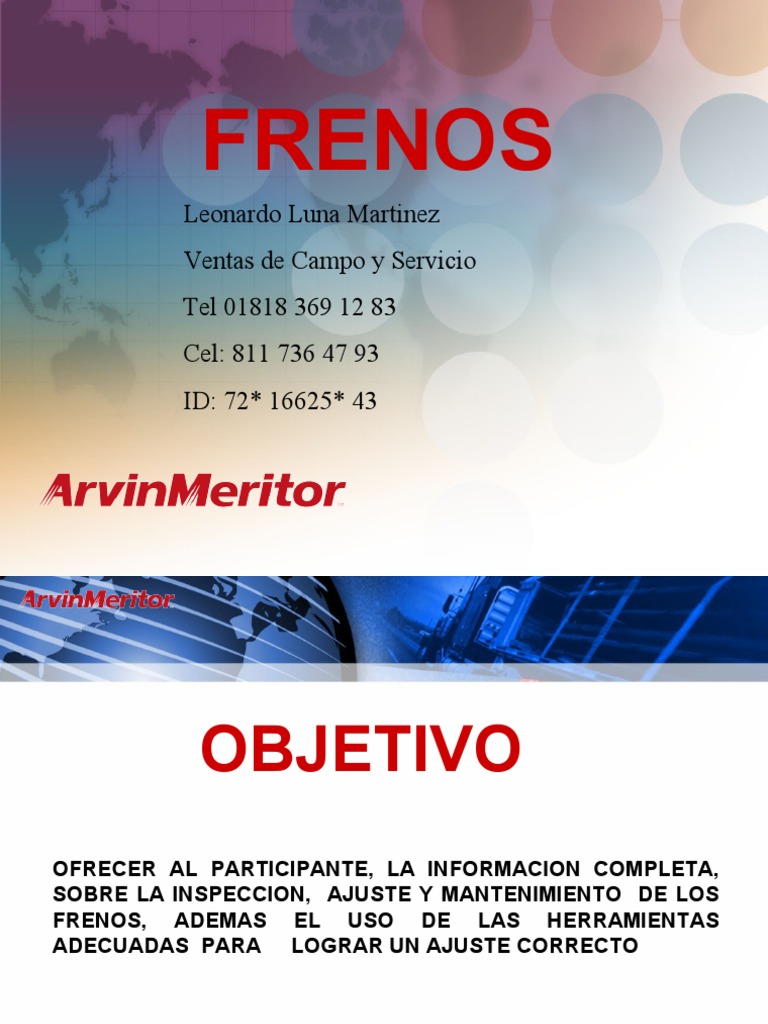 Frenos Arvin Meritor | PDF | Eje | Tecnologías automotrices