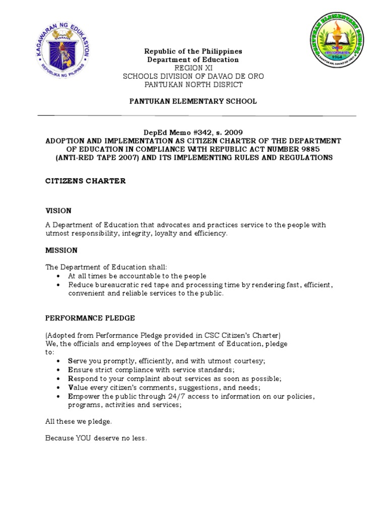 Citizens Charter | PDF