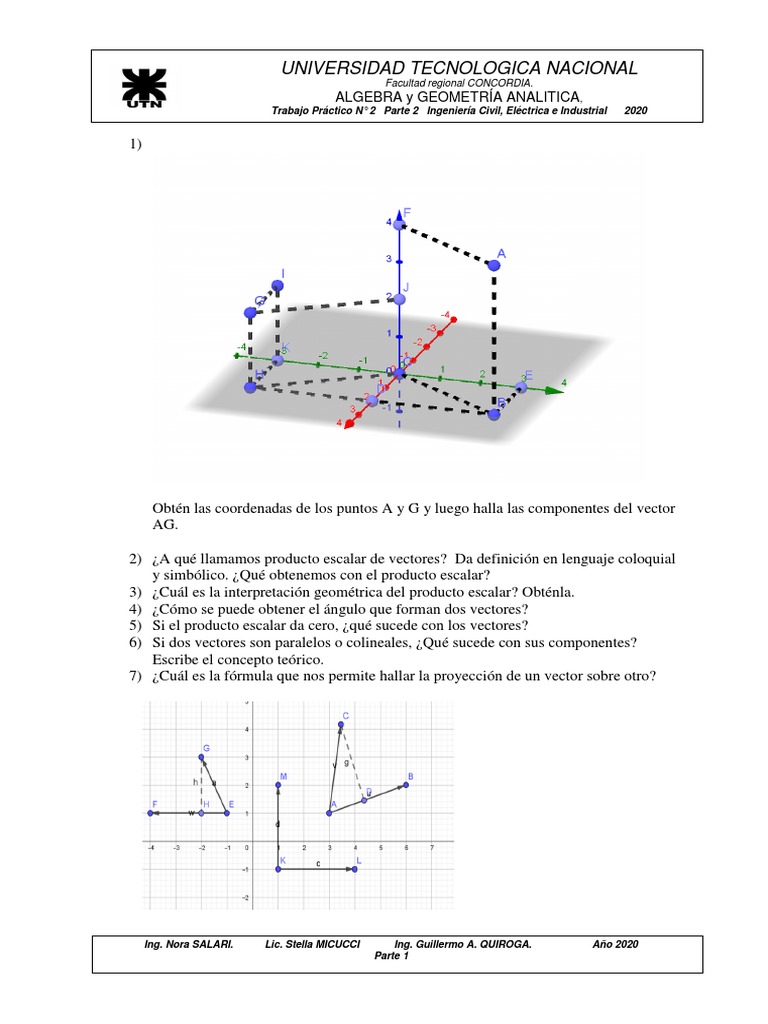 Vectores - Parte 2 | PDF | Vector Euclidiano | Escalar (Matemáticas)