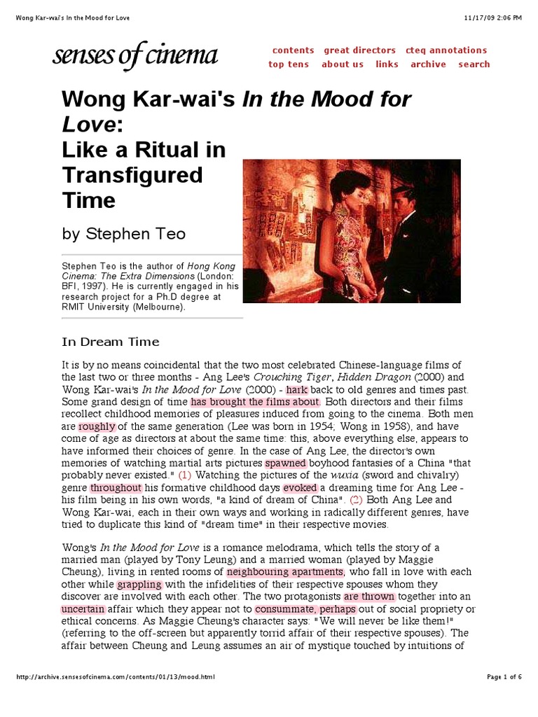 1 17 09-2-06 PM Wong Kar Wais in The Moo | PDF