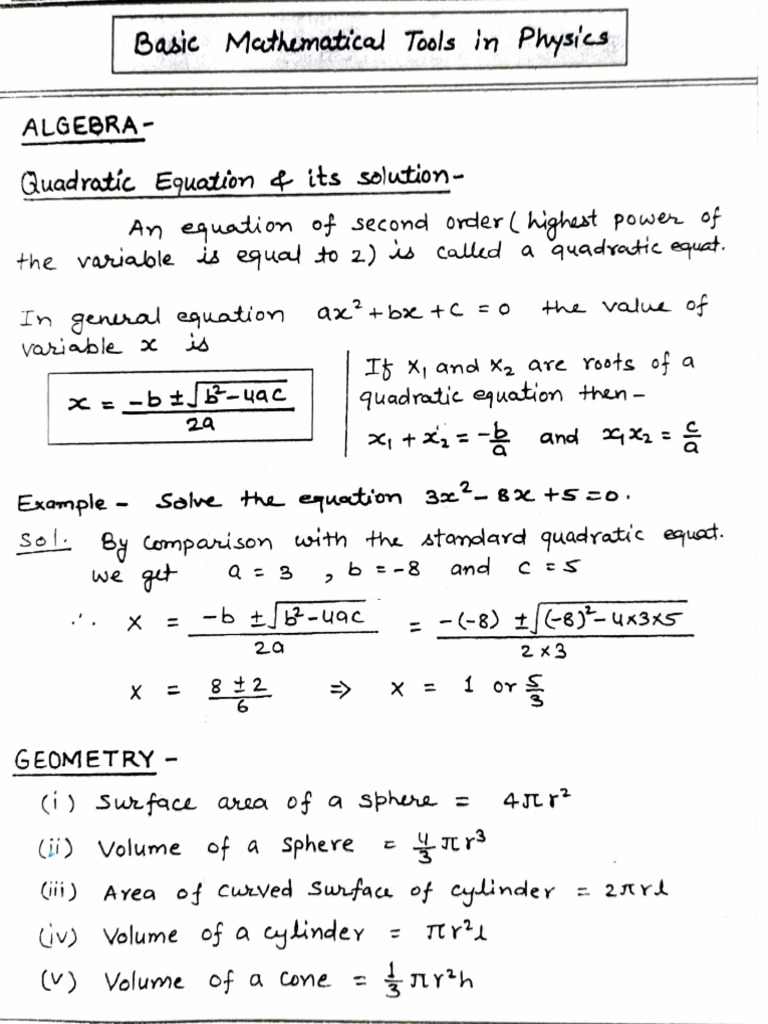 Ch-1 Basic Mathematics For Physics-2 | PDF | Trigonometric Functions | Angle