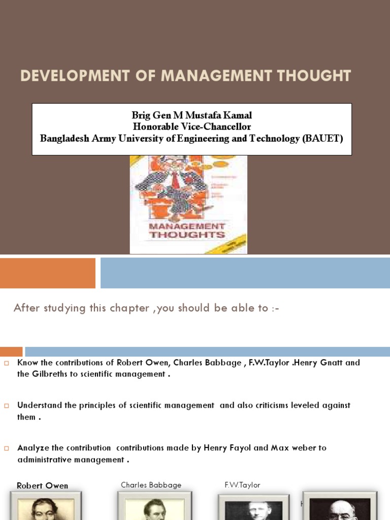 Development of Management Thought.. | PDF | Business