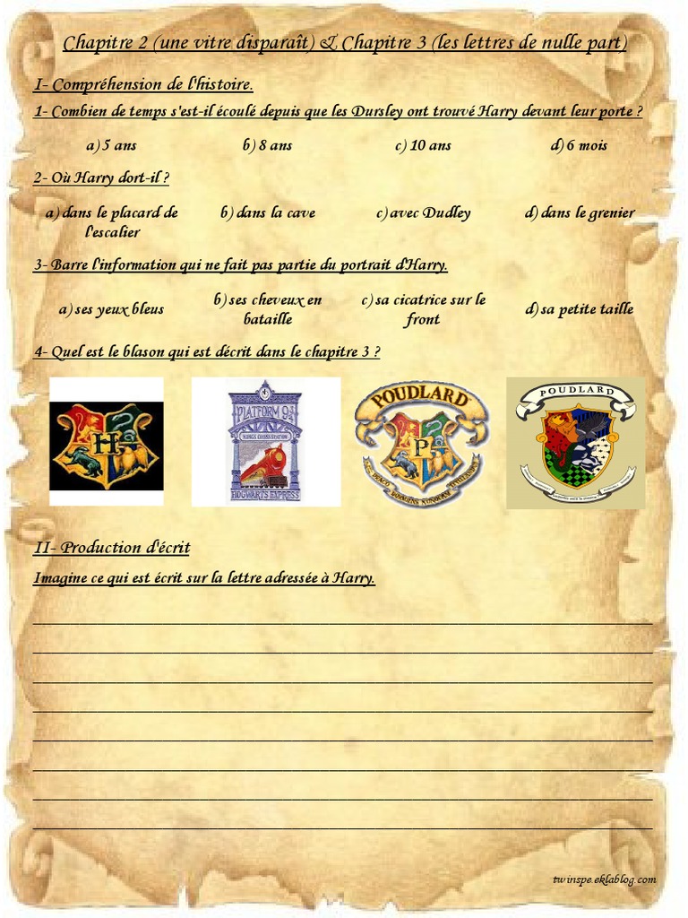 Chapitres 2 et 3 : Harry Potter | PDF