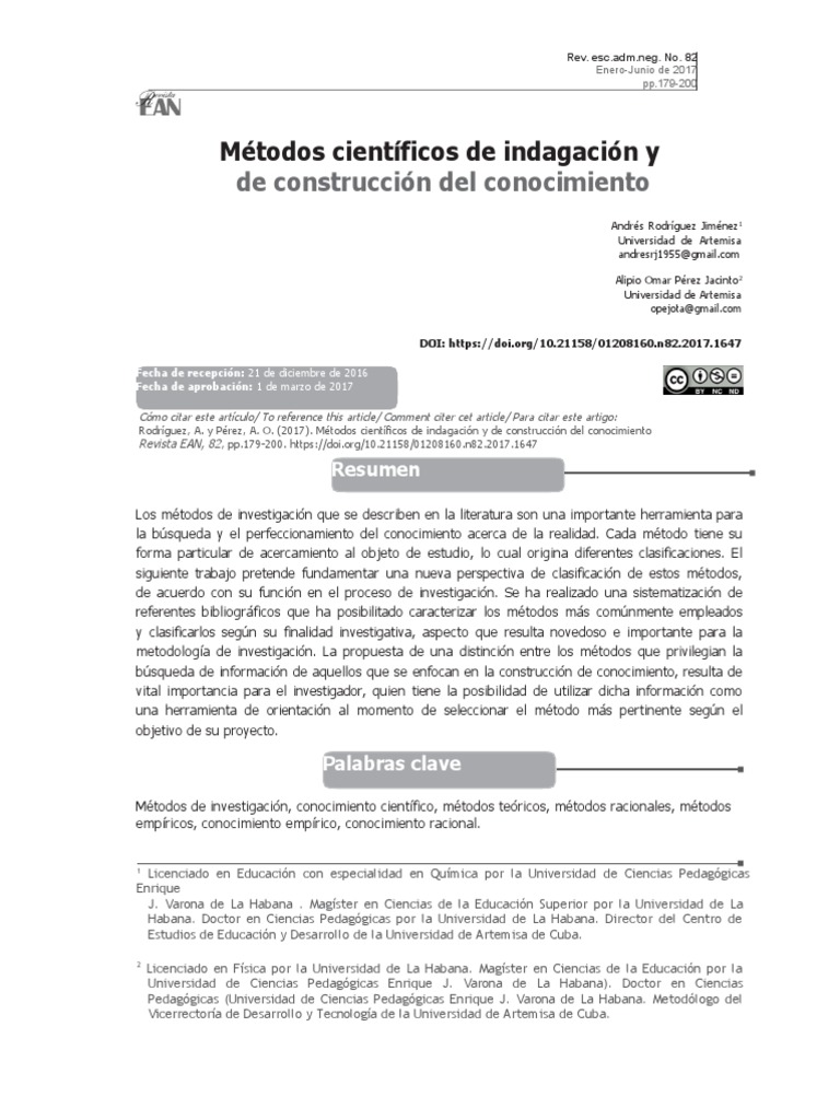 El Método Científico Y La Construcción Del Conocimiento Pdf