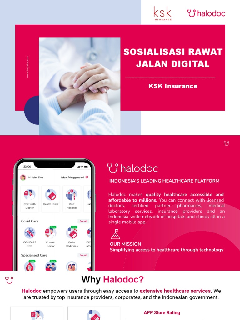 Sosialisasi Halodoc - KSK Insurance | PDF