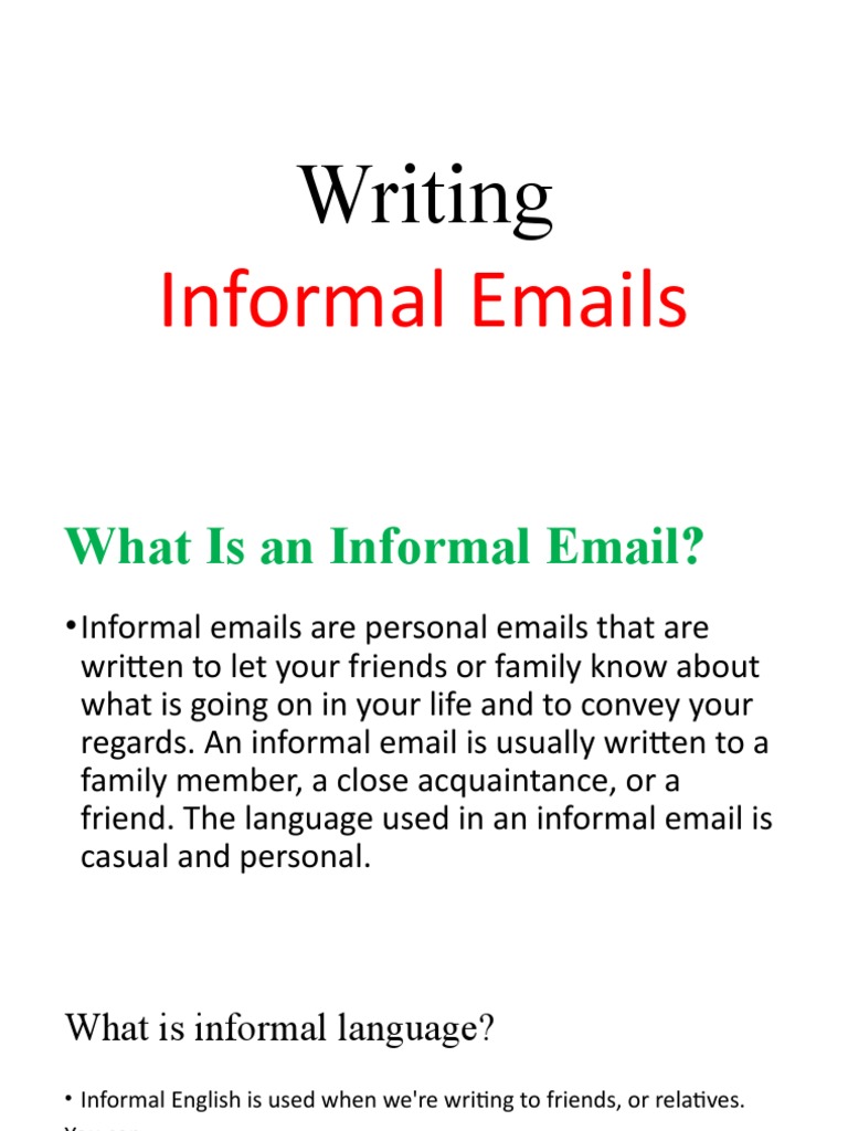 Informal Email Writing Guide | PDF | Linguistics