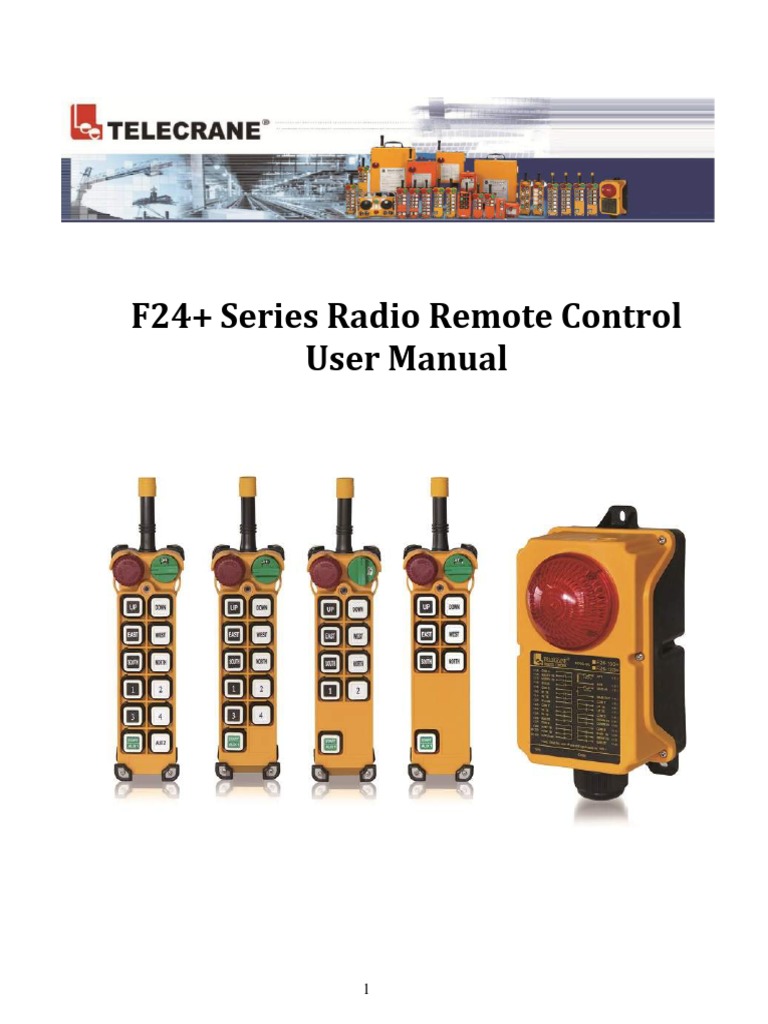 F24+ Series Radio Remote Control User Manual | PDF | Electronics ...