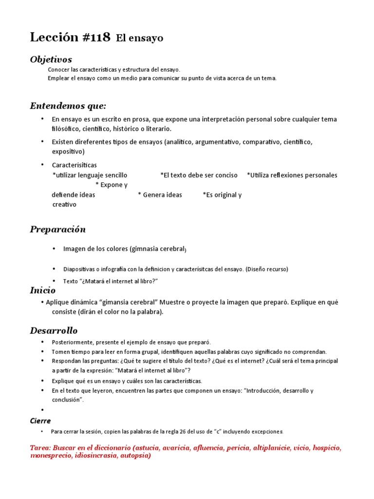 Bimestre 5 Español | PDF | Ensayos | Libros