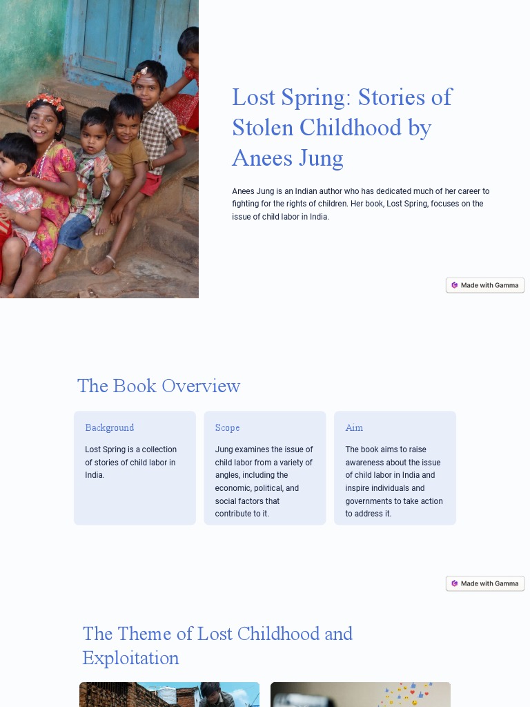 Lost Spring Stories of Stolen Childhood by Anees Jung | PDF | Child ...
